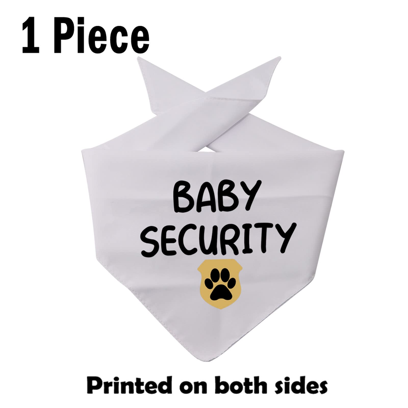 PWHAOO 1 Piece Dog Bandana Baby Security Pregnancy Announcement Baby Announcement Gift (Baby Security White)