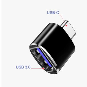 whitegoose USB to Usbc-C Adapter,USB C to USB Adapter and USB C Adapter Compatible with MacBook,Chromebook,Laptop,Desktop,iPad,Black,2 Pack