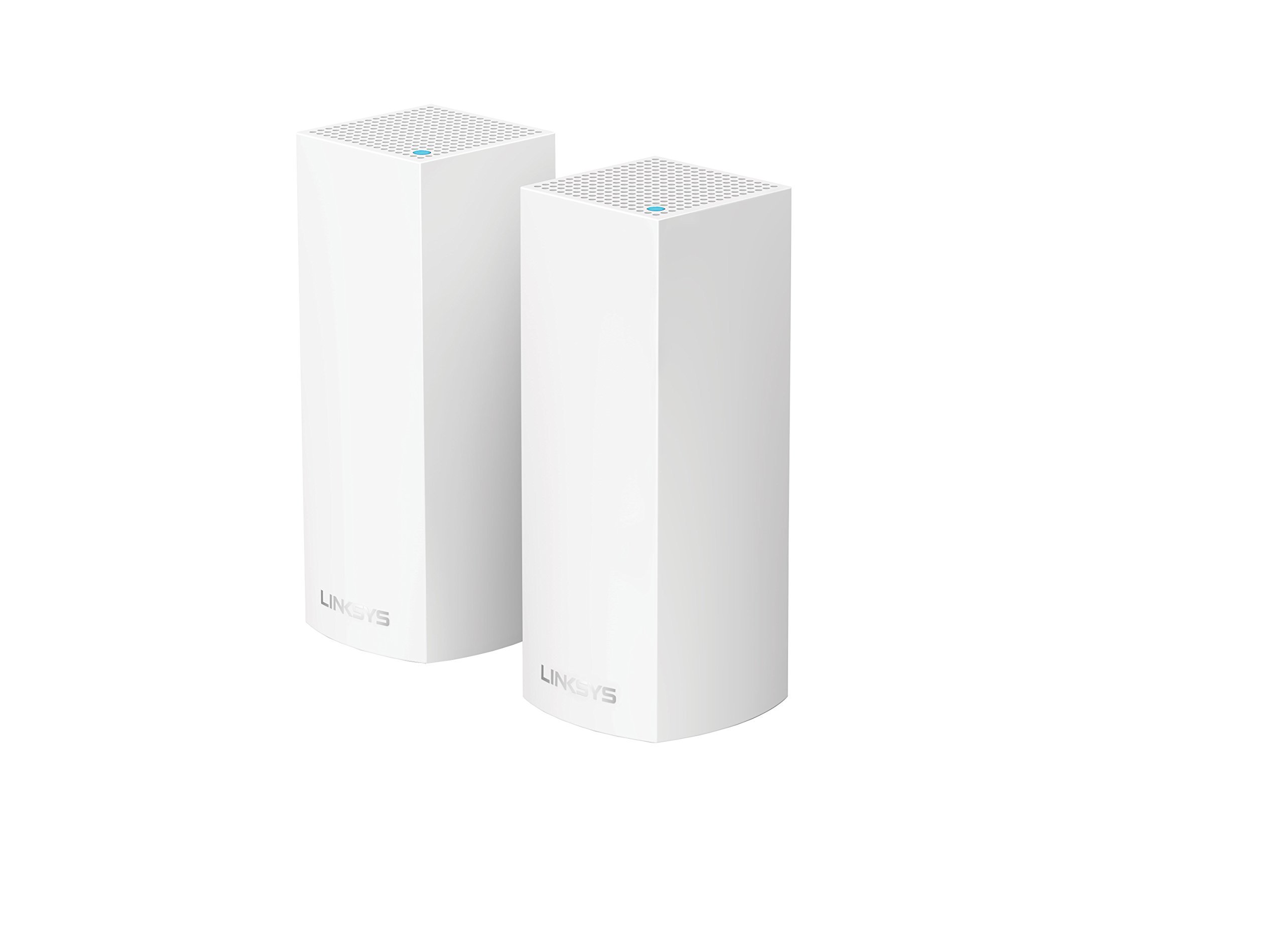 Linksys Velop Tri-Band AC4400 Whole Home WiFi Mesh System- 2-Pack (Coverage up to 4000 sq. ft) (Renewed)