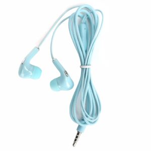 tqklsm wired earbud headphone 3.5mm sports earphone universal hifi music bass earbud headphone with mic(blauw)