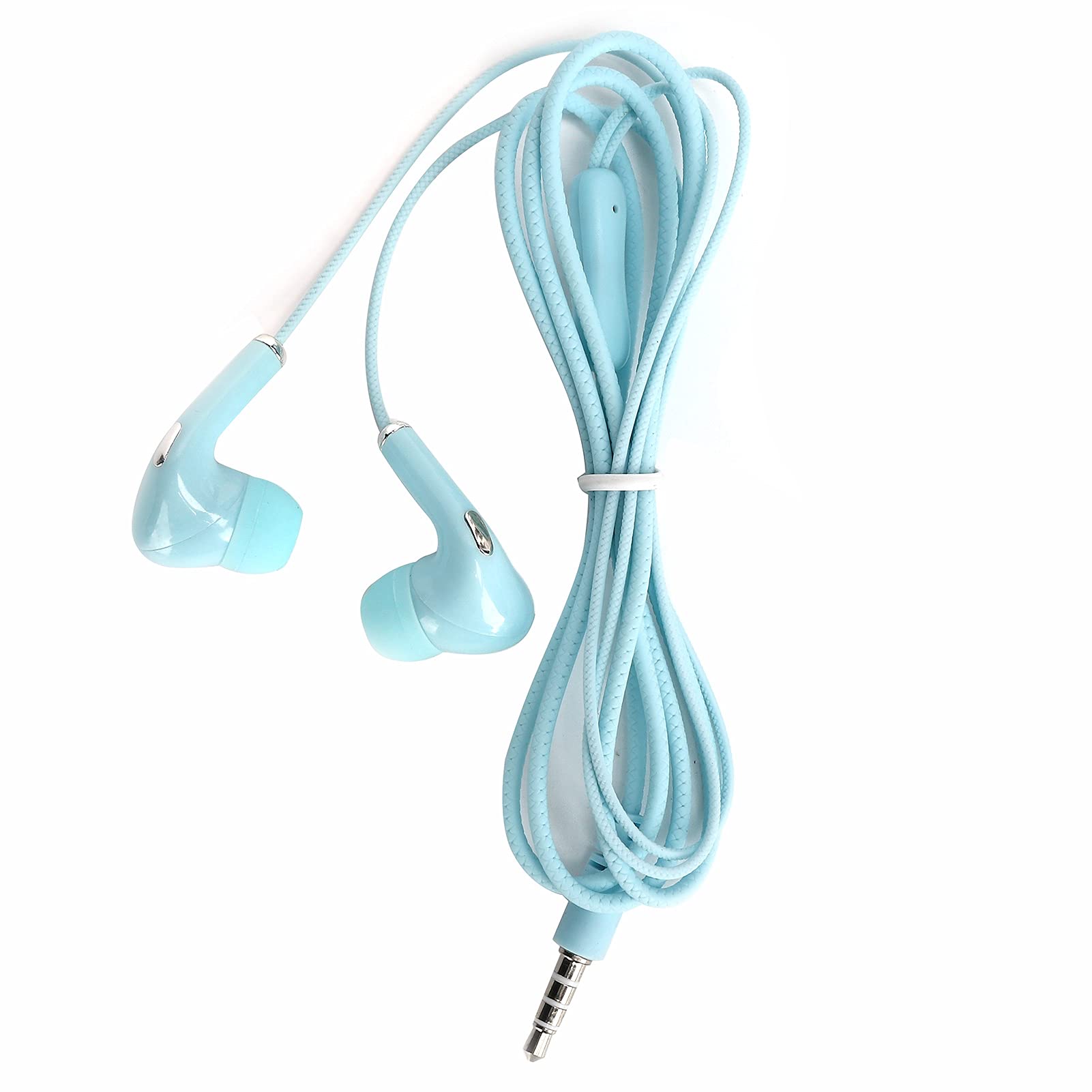 TQKLSM Wired Earbud Headphone 3.5mm Sports Earphone Universal HiFi Music Bass Earbud Headphone with Mic(Blauw)