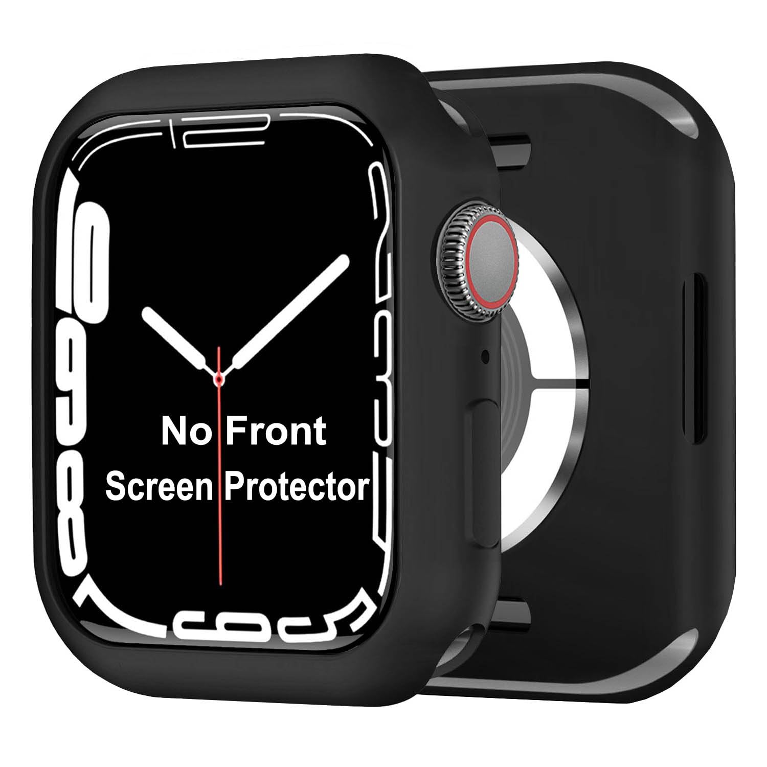 BOTOMALL Compatible with Apple Watch Bumper Case 45mm Series 9 Series 8 Series 7 Soft Flexible TPU Thin Lightweight Protective Cover for iWatch [NO Front Screen Protector]