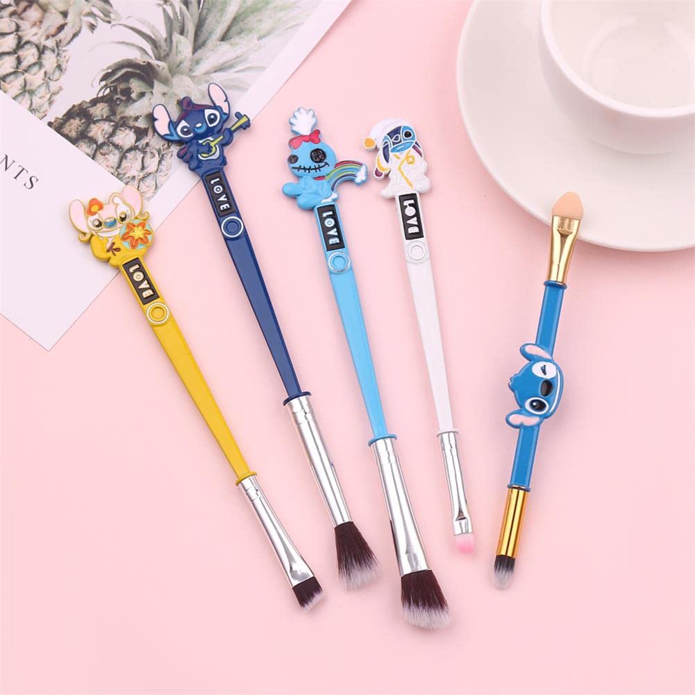 Ohana Stitch Makeup Brushes Set - Ohana Interstellar Baby Stitch and Angel Creative Makeup Brush Experiment 626 Cartoon Makeup Brush (MS0058)