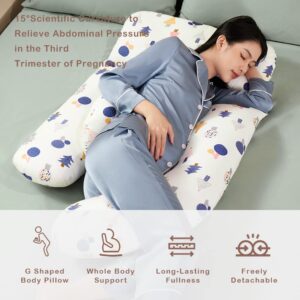 SEEDNUR Pregnancy Pillows U Shaped Full Body Maternity Pillow with Removable Cover 70 Inch Maternity Pillows for Sleeping(Gray)