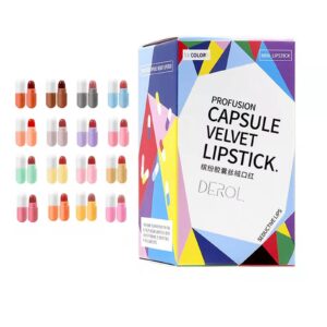 llweimixw 16 colors mini capsule lipstick set matte lipstick set mini matte lipstick lip capsules smooth long lasting waterproof lipsticks makeup set