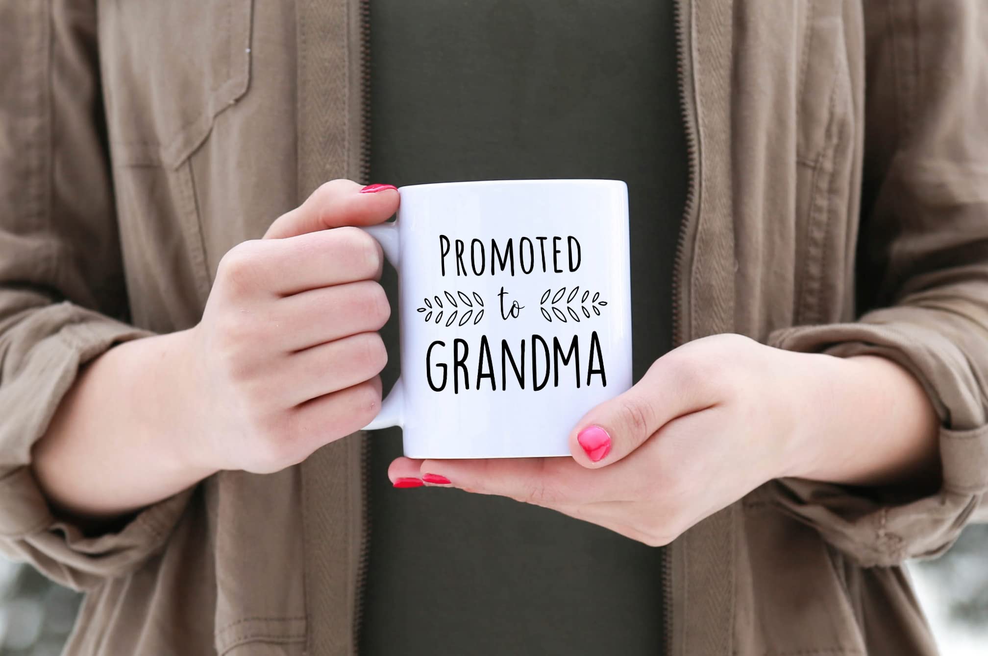 Pregnancy Announcement For Grandparents Coffee Mugs - Grandma To Be & Grandpa to Be 11 oz Mugs - Great Pregnancy Reveal Idea For Baby Announcement - Mug Set - Promoted to Grandma & Grandpa