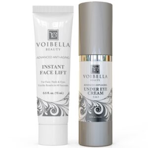 voibella beauty instant eye lift combo - reduce the appearance of wrinkles, eye bags, make eyes look younger in minutes - advanced eye rejuvenation for men and women