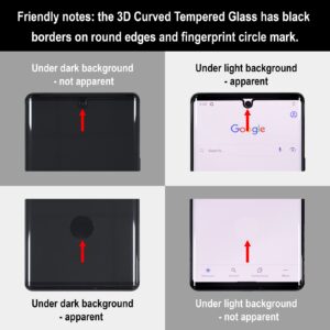 [Fingerprint Compatible] 2 Pack 3D Tempered Glass for Google Pixel 6 Pro Screen Protector + 2 Pack Camera Lens Protector, [Fingerprint Unlock][Anti-Scratch][Work with Case]