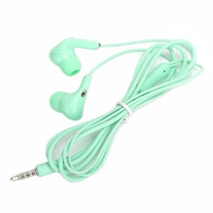 TQKLSM Wired Earbud Headphone 3.5mm Sports Earphone Universal HiFi Music Bass Earbud Headphone with Mic(Groente)