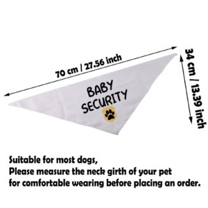 PWHAOO 1 Piece Dog Bandana Baby Security Pregnancy Announcement Baby Announcement Gift (Baby Security White)