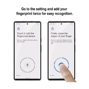 [Fingerprint Compatible] 2 Pack 3D Tempered Glass for Google Pixel 6 Pro Screen Protector + 2 Pack Camera Lens Protector, [Fingerprint Unlock][Anti-Scratch][Work with Case]