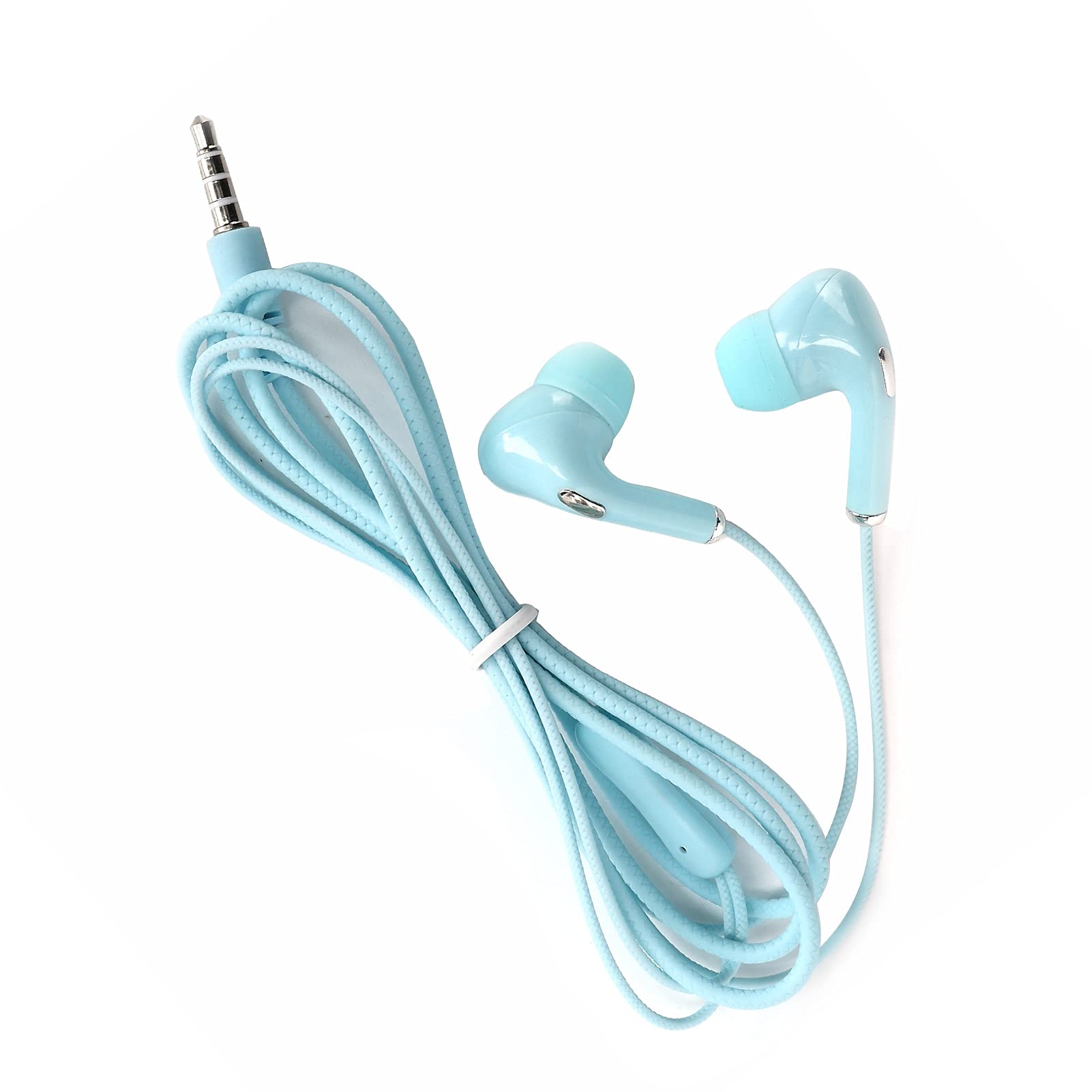 TQKLSM Wired Earbud Headphone 3.5mm Sports Earphone Universal HiFi Music Bass Earbud Headphone with Mic(Blauw)