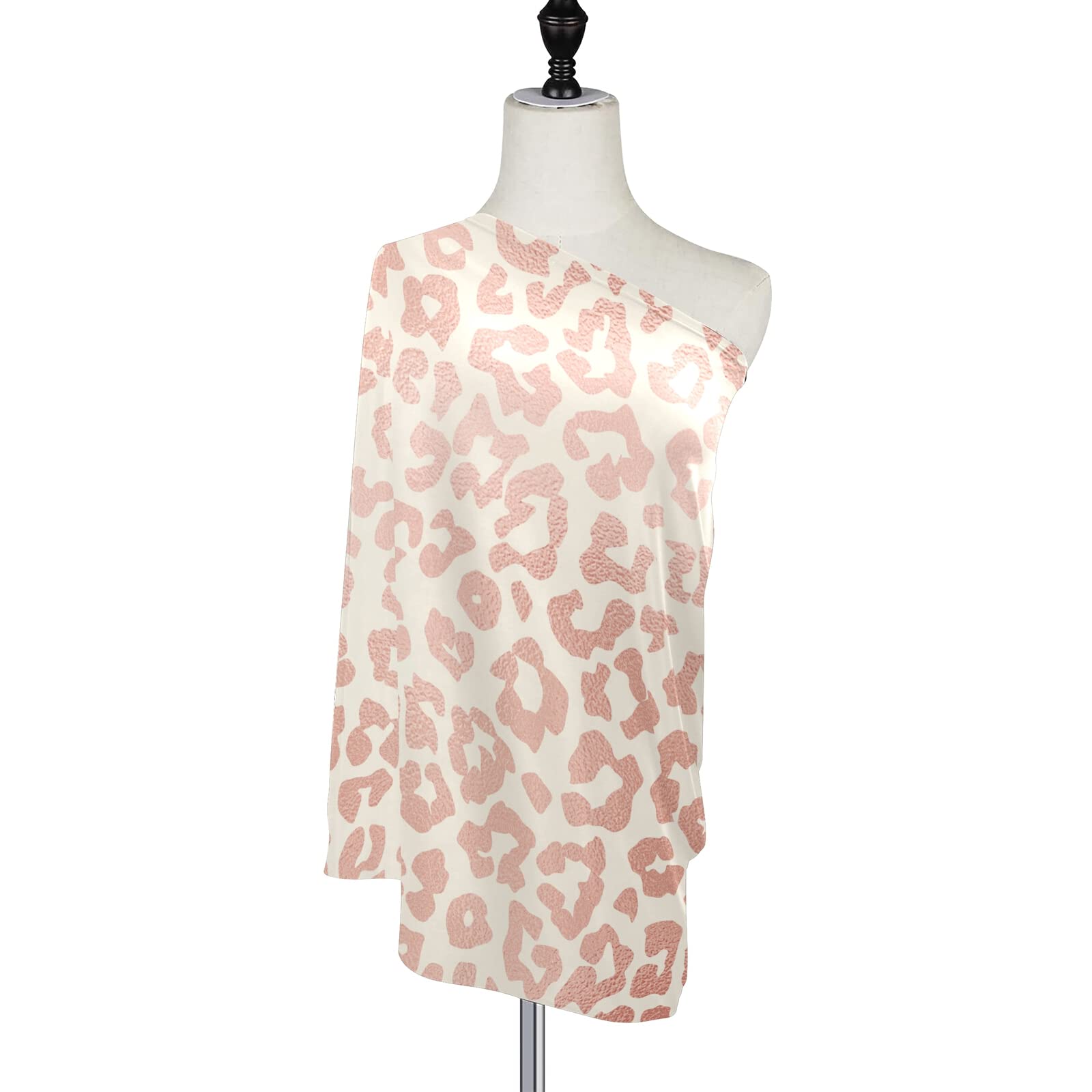 Rose Gold Leopard Print Cheetah Carseat Canopy Cover,Breastfeeding Cover Nursing Cover Scarf Breathable,Baby Car Seat Cover