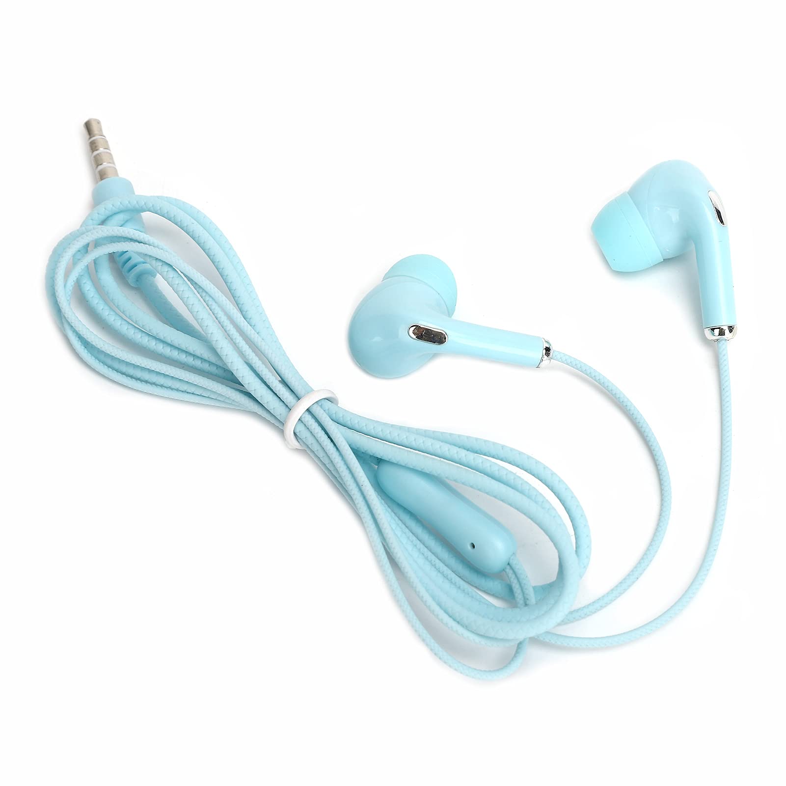 TQKLSM Wired Earbud Headphone 3.5mm Sports Earphone Universal HiFi Music Bass Earbud Headphone with Mic(Blauw)