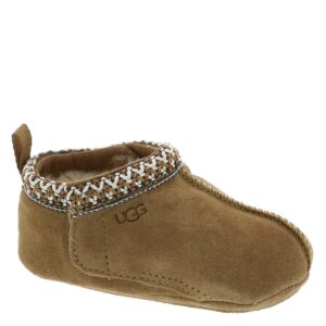 ugg unisex-baby baby tasman slipper, chestnut, 02/03