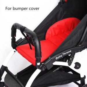 MINILUJIA One Pair Soft Smooth Leather Bumper Handlebar Sleeve Protect Case for Baby Stroller Dustproof Protect Cover with Zipper Close