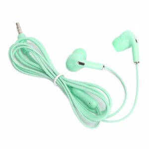 TQKLSM Wired Earbud Headphone 3.5mm Sports Earphone Universal HiFi Music Bass Earbud Headphone with Mic(Groente)