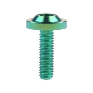 Wanyifa Titanium Bolt M6 10 15 20mm Torx T30 Screws for Bicycle Motorcycle Car Pack of 4 (M6x20mm, Green)