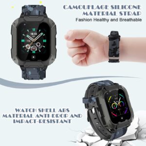 Kids Smart Watch Girls Boys, 4G Smart Watches with Dual ​Camera, IP67 Waterproof, 2-Way Calls, GPS Tracker, SOS Alarm Clock Children Wrist Watch Phone Smartwatch for Age 3-14 Birthday Gifts (Black)