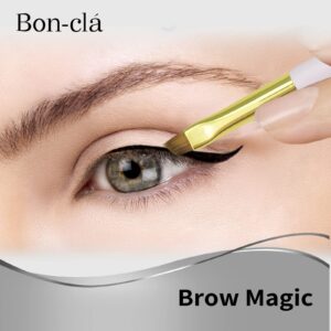 Bon-clá Magic Double Ended Angled Eyeliner Brush & Spoolie - Angled Brow Brush, Suitable for Gel, Liquid, Eyelashes, Eyebrows, Professional Makeup Tools