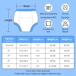 BIG ELEPHANT Toddler Potty Training Underwear - Baby Boys Cotton Toilet Training Pants 10 Pack, 4T