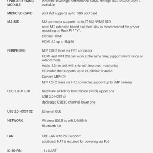 Rock Pi 4 Plus Rockchip RK3399(OP1) Single Board Computer LPDDR4 2GB with WiFi 5 and Bluetooth 5.0 Support Twister OS (2GB RAM+16GB eMMC)