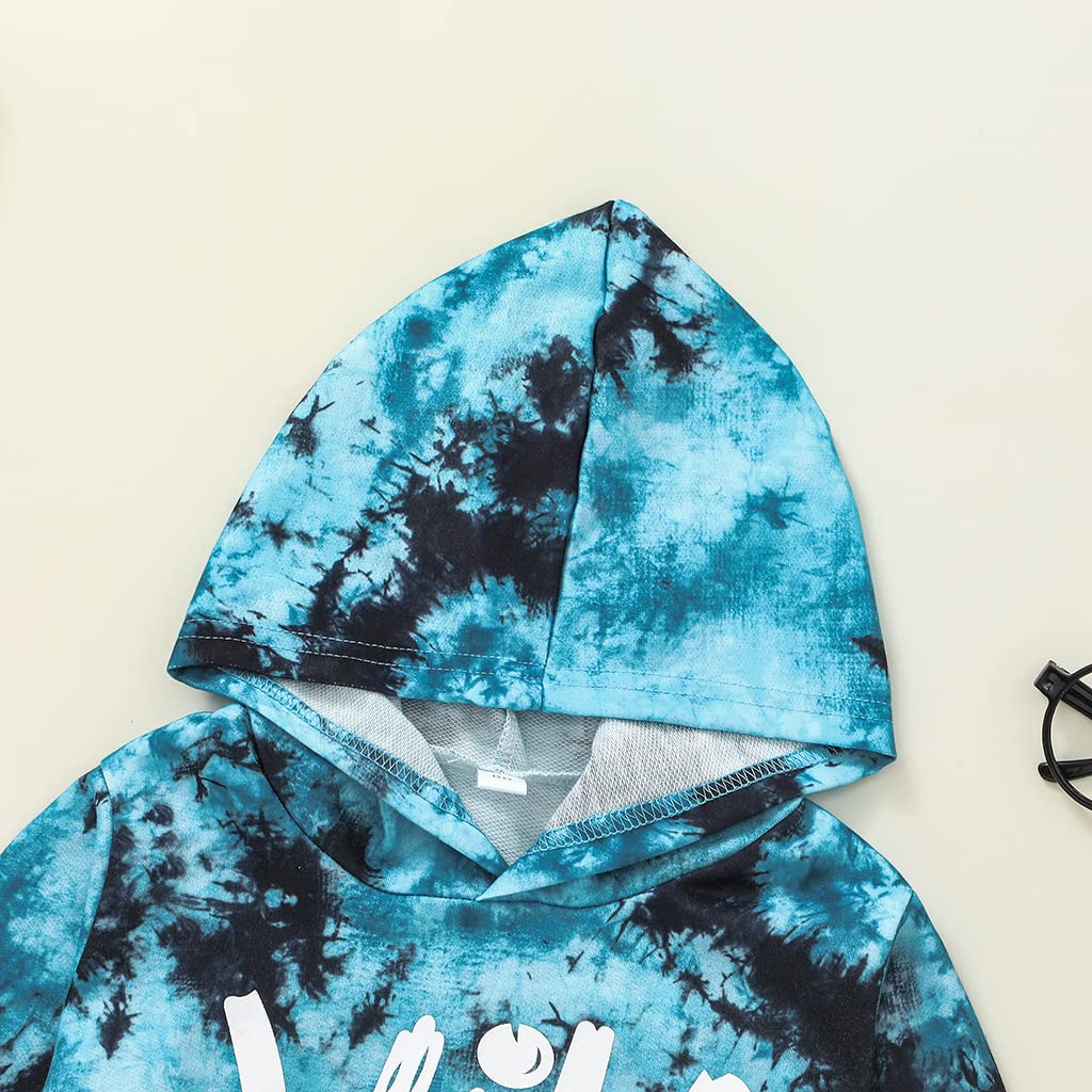 Adokioths Toddler Baby Boy Clothes Long Sleeve Tie-dye Hoodie Sweatshirt Top + Jogger Pants Outfit Set Fall Winter Sweatsuit