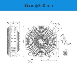 K2E200-AH08-15 Ebm Papst Fan 115VAC Fan 75/90W 50/60Hz Centrifugal Fan for Cabinet