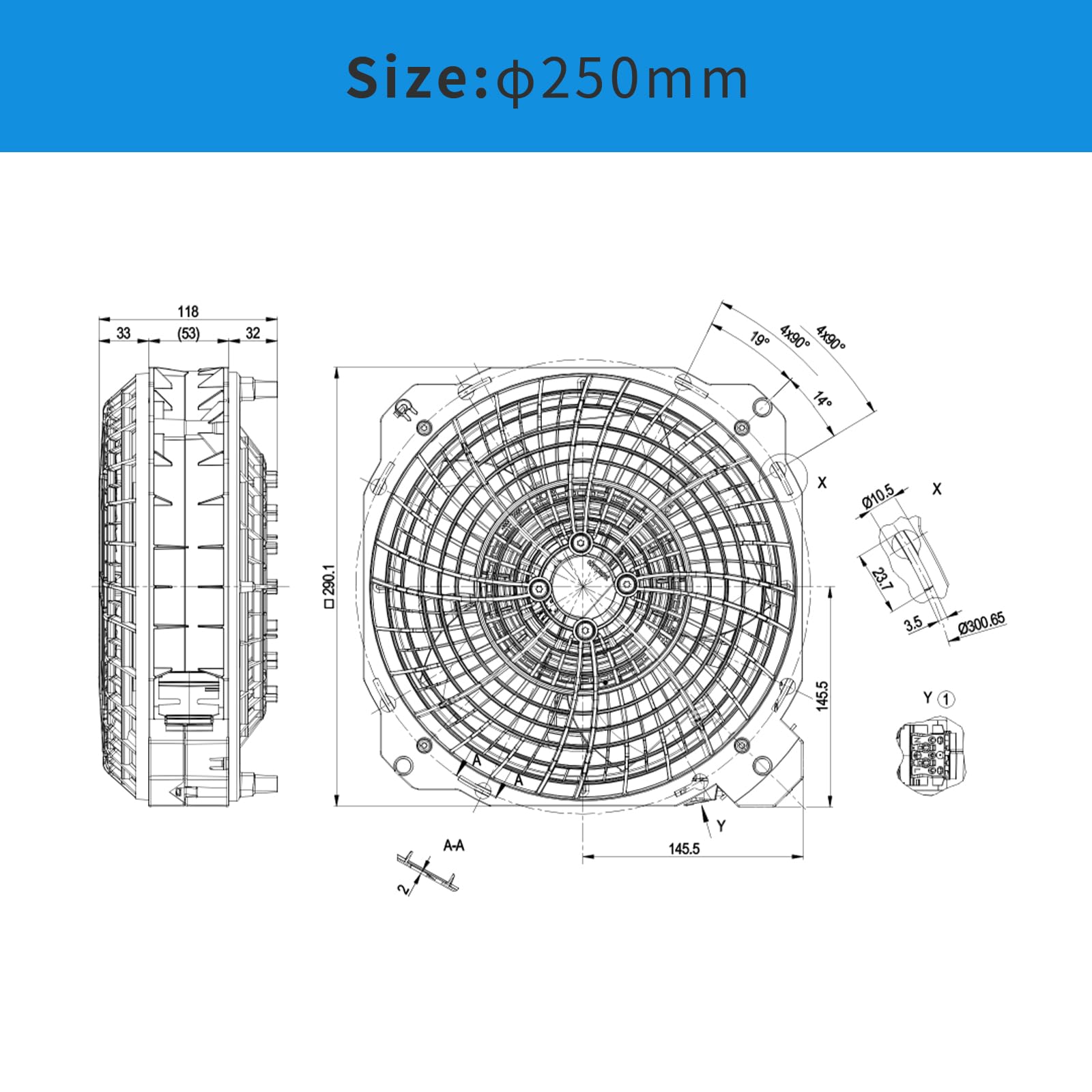 K2E200-AH08-15 Ebm Papst Fan 115VAC Fan 75/90W 50/60Hz Centrifugal Fan for Cabinet