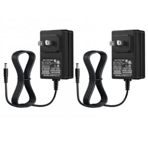 2-pack ac to dc 18v 1a power supply adapter, plug 5.5mm x 2.1mm, center positive, ul listed fcc (xh1800-1000w)