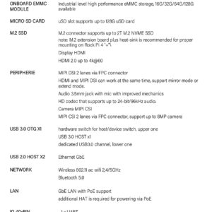 Rock Pi 4 Plus Rockchip RK3399(OP1) Single Board Computer LPDDR4 2GB with WiFi 5 and Bluetooth 5.0 Support Twister OS (2GB RAM+16GB eMMC)