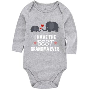 acwssit i have the best grandma baby boy clothes unisex funny baby girl baby bodysuit 0-3 months (graylong,3-6m)