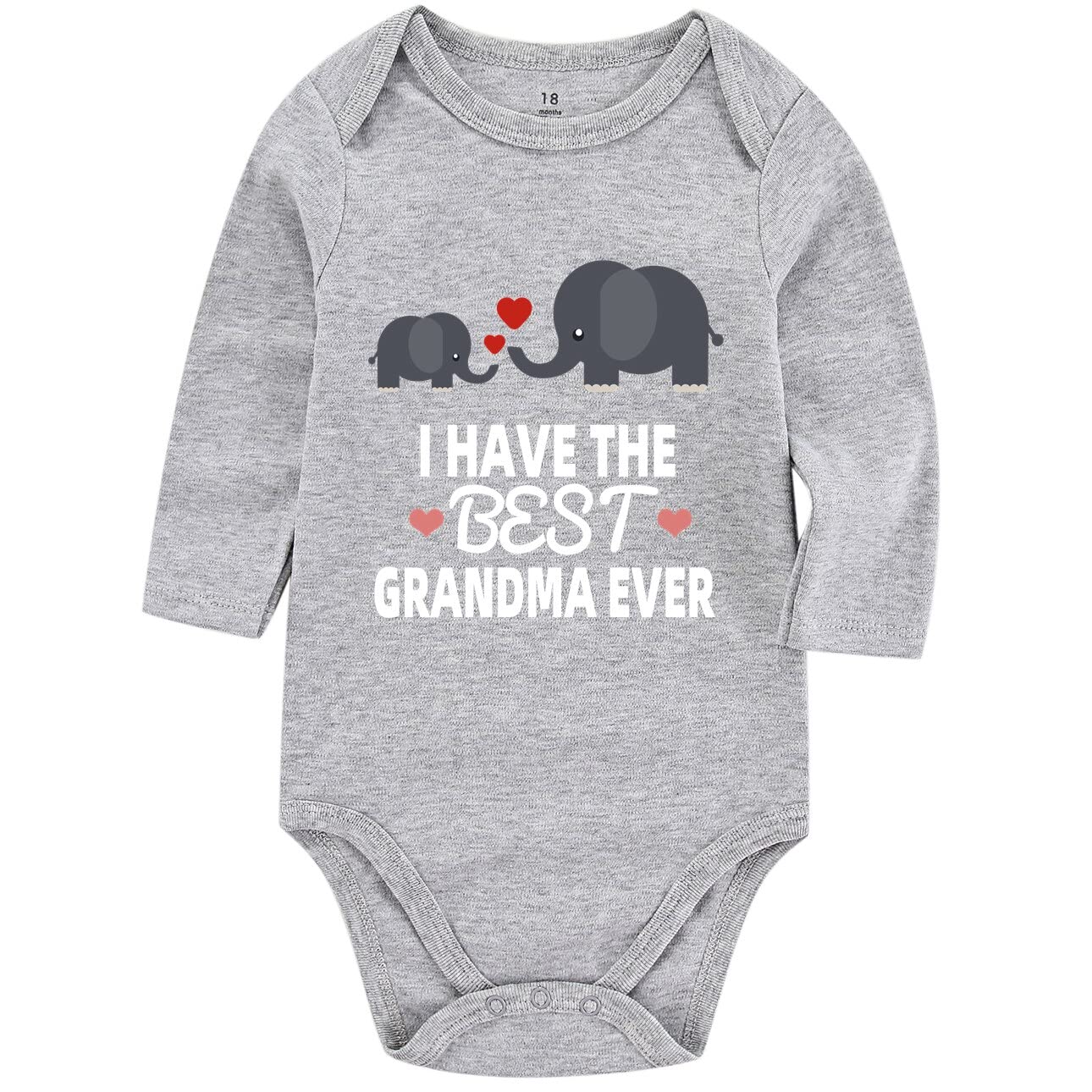 Acwssit I Have The Best Grandma Baby Boy Clothes Unisex Funny Baby Girl Baby Bodysuit 0-3 months (graylong,3-6M)