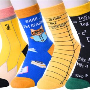 HAPPYPOP Crazy Socks Silly Socks Funny Socks for Kids, Boys Novelty Socks Childrens Socks Book Gifts Book Socks Reading Gifts