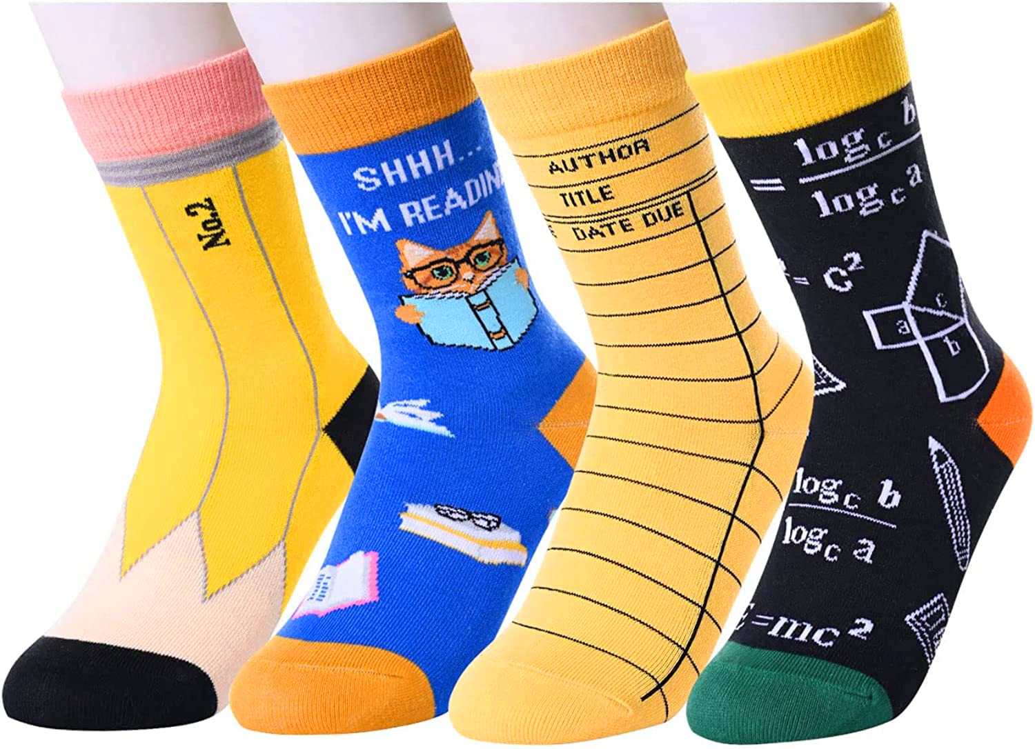 HAPPYPOP Crazy Socks Silly Socks Funny Socks for Kids, Boys Novelty Socks Childrens Socks Book Gifts Book Socks Reading Gifts