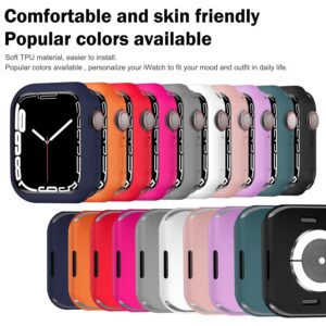 BOTOMALL Compatible with Apple Watch Bumper Case 45mm Series 9 Series 8 Series 7 Soft Flexible TPU Thin Lightweight Protective Cover for iWatch [NO Front Screen Protector]