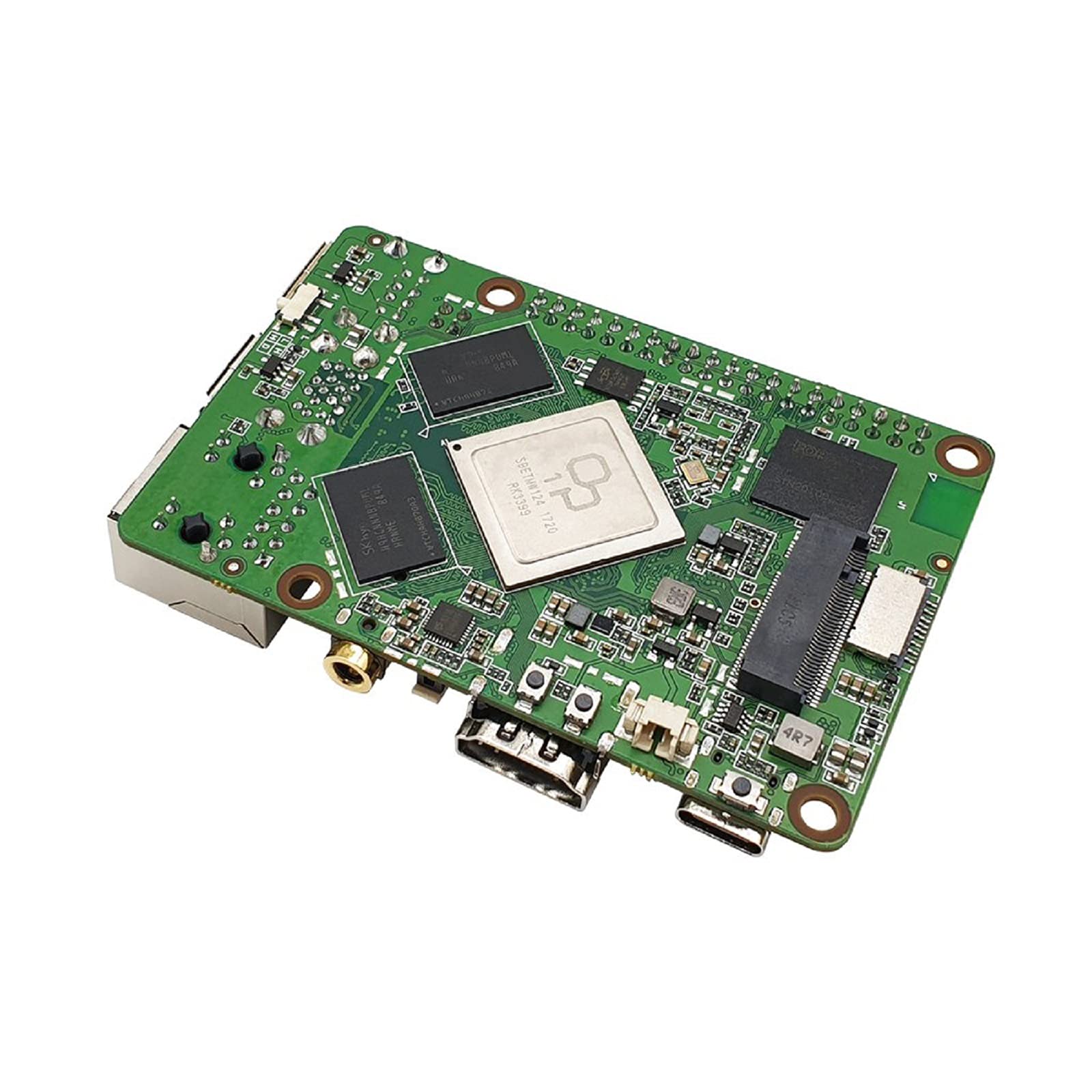 Rock Pi 4 Plus Rockchip RK3399(OP1) Single Board Computer LPDDR4 4GB with WiFi 5 and Bluetooth 5.0 Support Twister OS (4GB RAM+64GB eMMC)