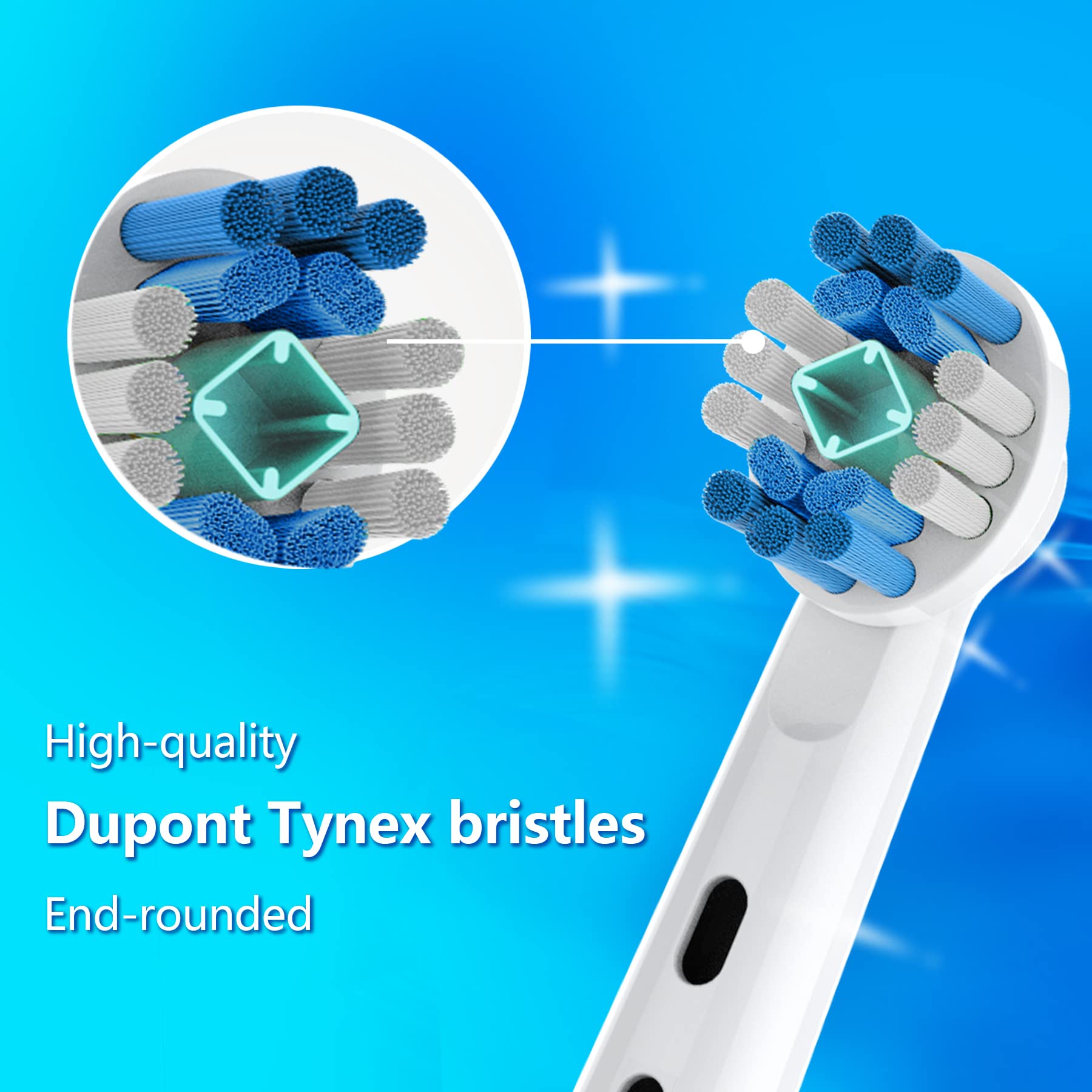 BUKURII Replacement Brush Heads Compatible with Oral B Electric Toothbrushes, 8 Count, Polishing Cup, Replace 3D White Head, Refills for Braun Model 3756 3757 3765 4729 DB4010