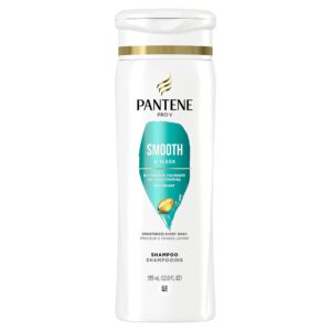 pantene shampoo with frizz control, smooth & sleek, safe for color-treated hair, 355 ml