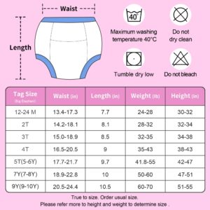 BIG ELEPHANT Baby Girls Training Underwear, Toddler Cotton Potty Training Pants Soft Absorbent, 2T