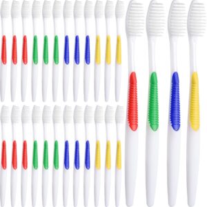 honeydak 200 pieces disposable toothbrushes individually wrapped toothbrushes multicolor soft bristle medium manual travel toothbrushes for hotel toiletries