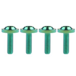 wanyifa titanium bolt m6 10 15 20mm torx t30 screws for bicycle motorcycle car pack of 4 (m6x20mm, green)