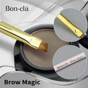 Bon-clá Magic Double Ended Angled Eyeliner Brush & Spoolie - Angled Brow Brush, Suitable for Gel, Liquid, Eyelashes, Eyebrows, Professional Makeup Tools