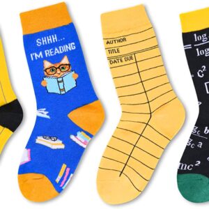 HAPPYPOP Crazy Socks Silly Socks Funny Socks for Kids, Boys Novelty Socks Childrens Socks Book Gifts Book Socks Reading Gifts