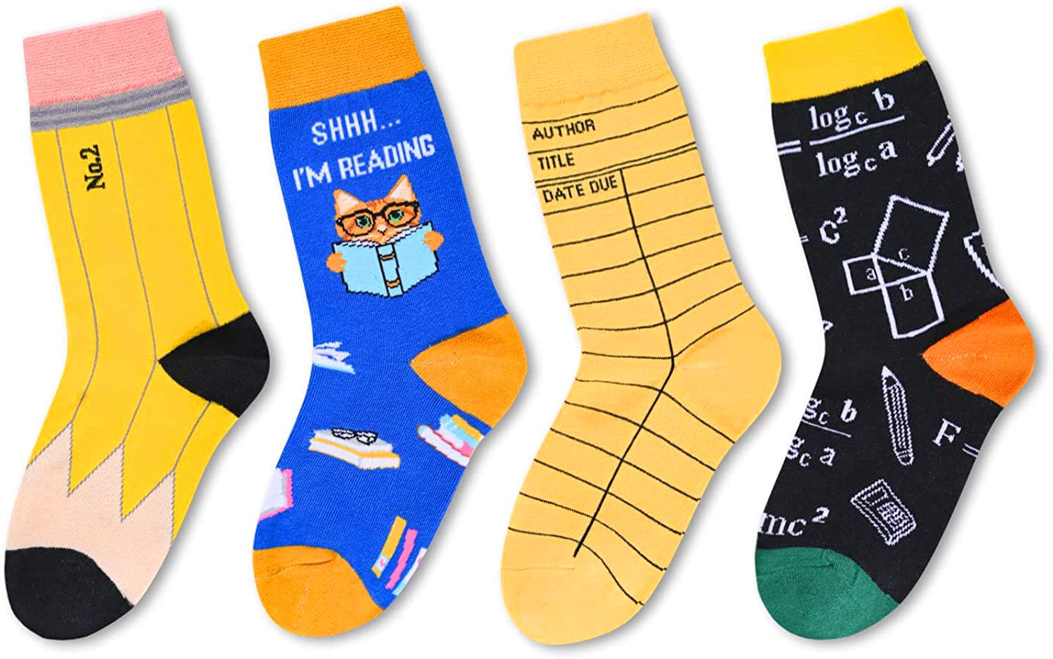 HAPPYPOP Crazy Socks Silly Socks Funny Socks for Kids, Boys Novelty Socks Childrens Socks Book Gifts Book Socks Reading Gifts