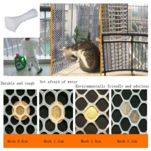 Chicken Wire Mesh Plastic Fence Net Breeding Netting Child Safety Net Lawn Protection Nets Non-slip Net Ventilation Net Flowerpot Mat Net White Mesh 0.8mm/1.2mm ( Color : Mesh1.2mm , Size : 110m )