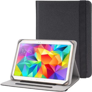 dpob universal case for 9-11 inch tablet, stand folio universal tablet case protective cover for 9" 10.1" touchscreen tablet, with adjustable fixing band and multiple viewing angles