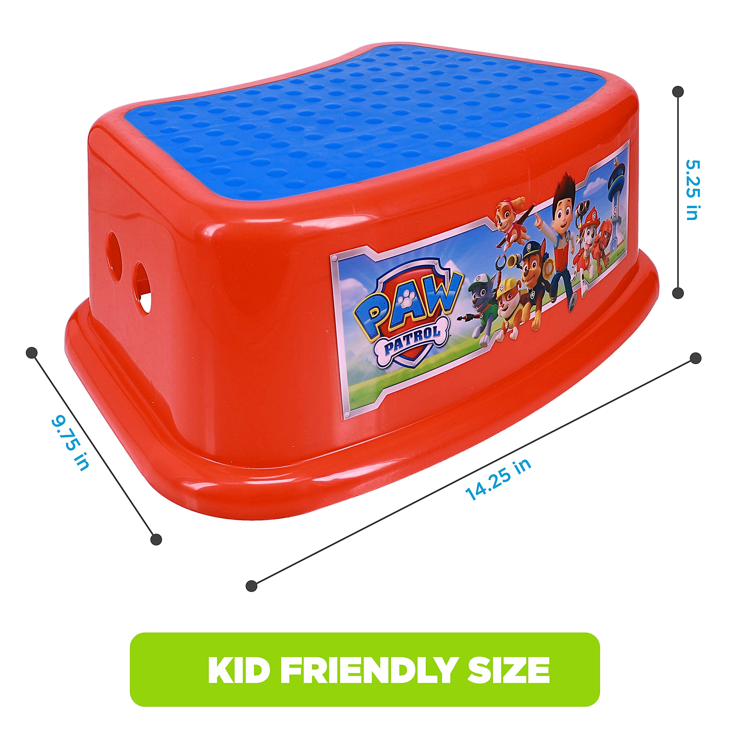 Nickelodeon Paw Patrol Bathroom Step Stool for Kids Using The Toilet and Sink - Kids, Potty Training, Non-Slip, Bathroom, Kitchen, Lightweight