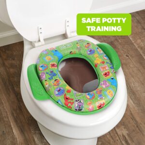 Sesame Street "Framed Friends" Soft Potty Seat and Potty Training Seat - Soft Cushion, Baby Potty Training, Safe, Easy to Clean