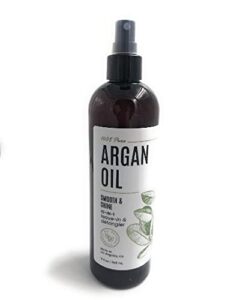 custom nature 100% pure argan oil smooth & shine 10-in-1 leave in & detangler - 12 fl. oz.